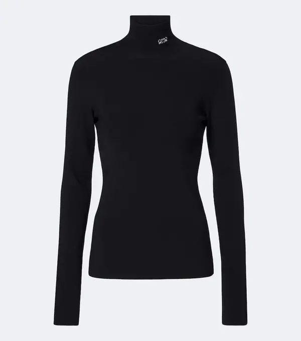 Loewe Double L Ribbed-knit Turtleneck Top
