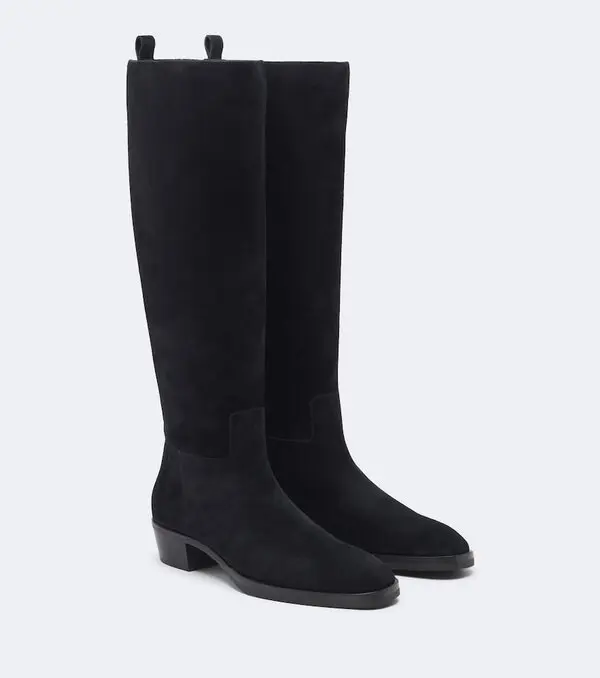 JIMMY CHOO Mave Suede Knee-high Boots - Black