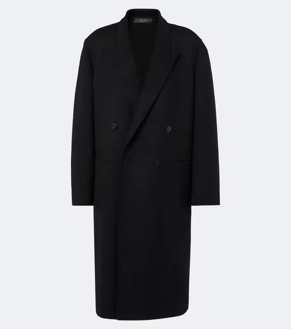 Gucci Double-breasted Wool Coat - Black
