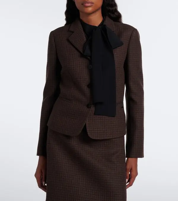 Gucci Houndstooth Wool-blend Blazer