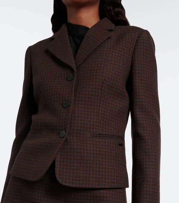 Gucci Houndstooth Wool-blend Blazer