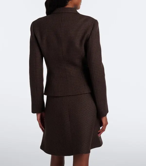 Gucci Houndstooth Wool-blend Blazer