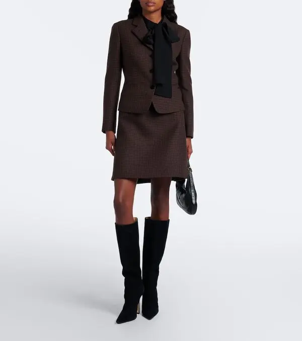Gucci Houndstooth Wool-blend Blazer