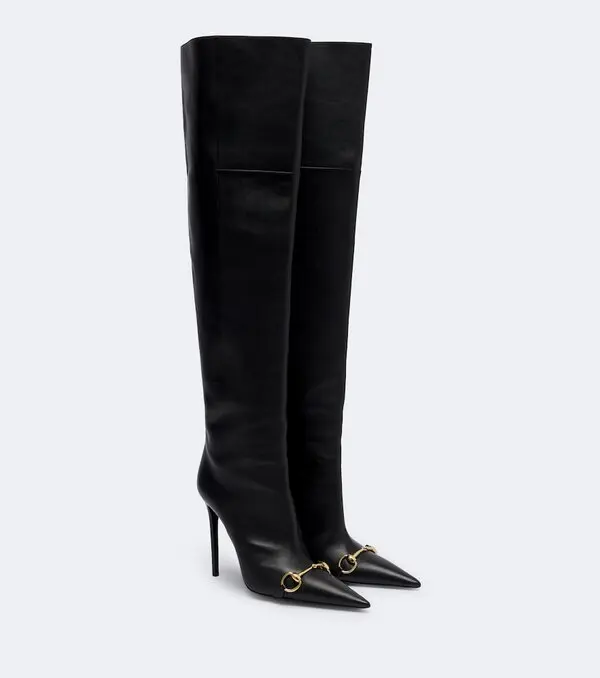 Gucci Donna Horsebit Over-the-knee Boots - Black