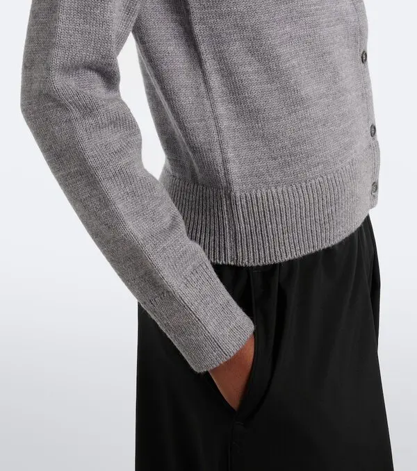 Loewe Double L Ribbed-knit Wool Cardigan