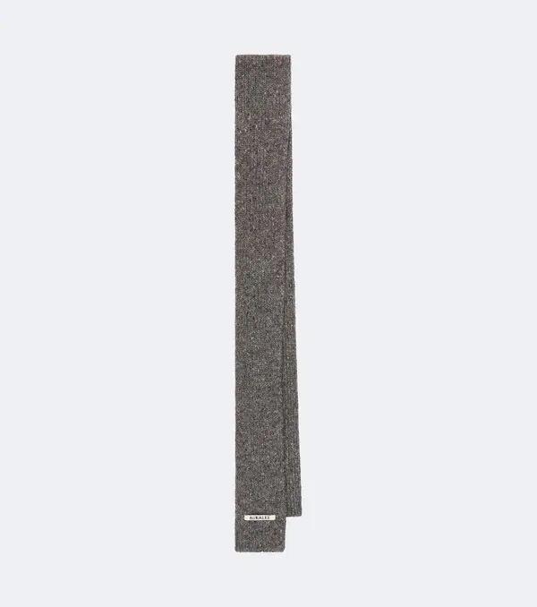 Auralee Ribbed-knit Cashmere Scarf - Grey