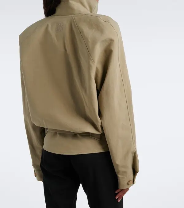 Magda Butrym Belted Cotton Jacket - Green