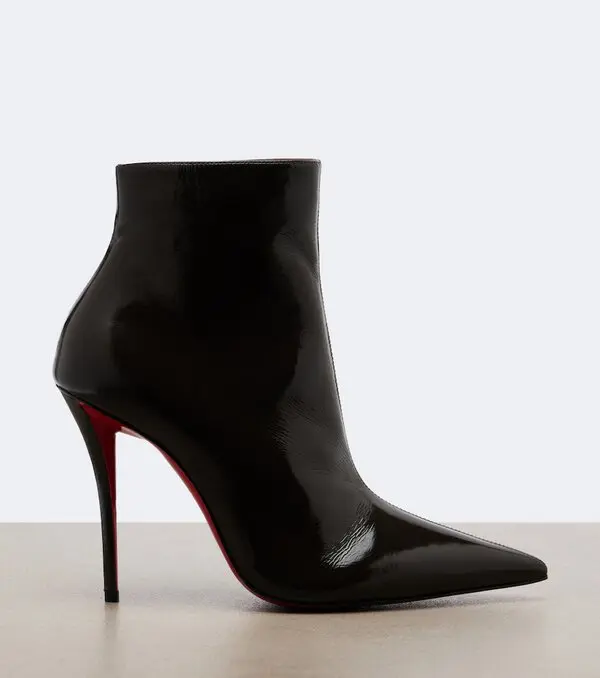 CHRISTIAN LOUBOUTIN Miss Z Patent Leather Ankle Boots