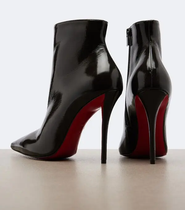 CHRISTIAN LOUBOUTIN Miss Z Patent Leather Ankle Boots