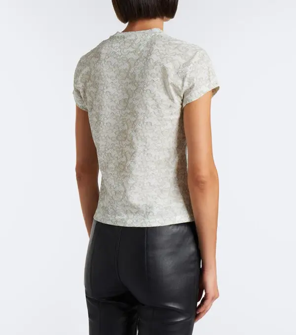 Gucci Lace Printed Cotton T-shirt