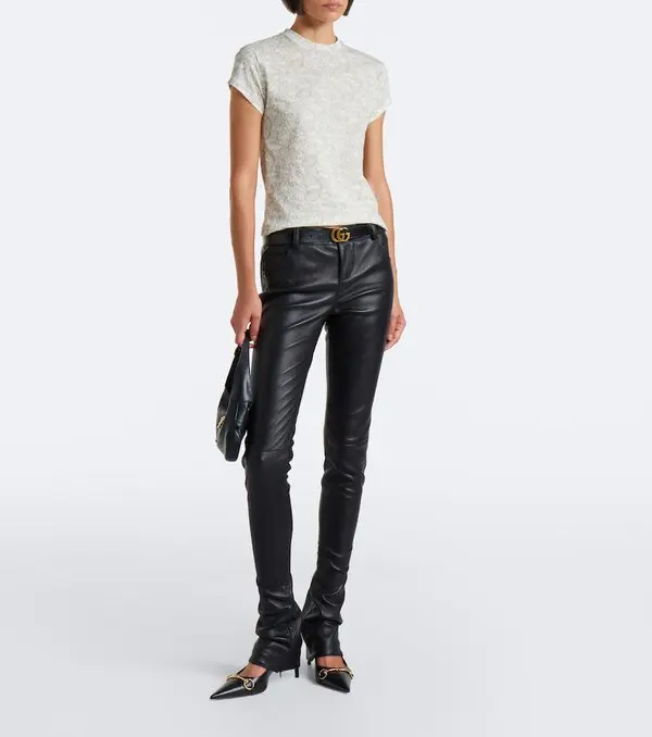 Gucci Lace Printed Cotton T-shirt