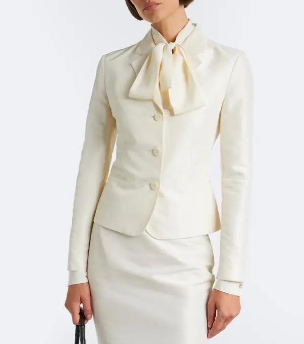 Gucci Single-breasted Silk Faille Blazer