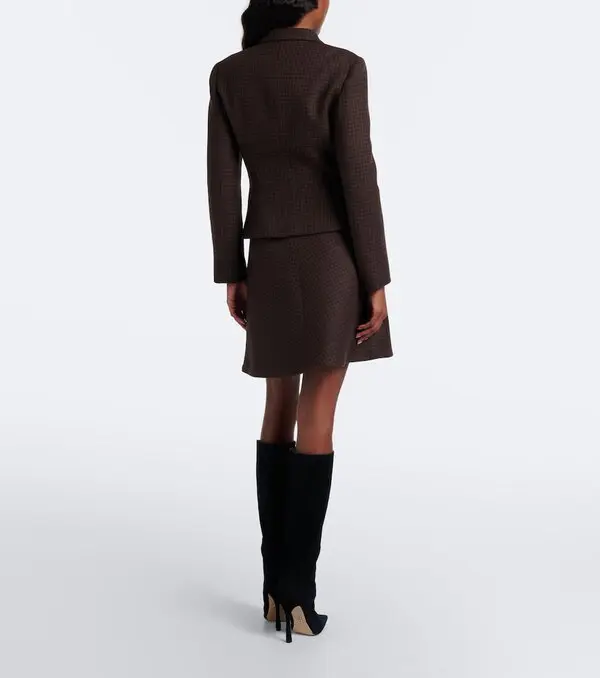 Gucci Checked Wool-blend Miniskirt