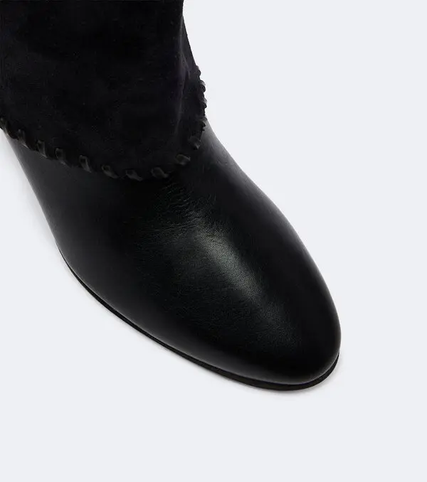 Zimmermann Alchemy Suede-trimmed Leather Ankle Boots