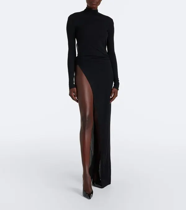 Gucci Open-back Crêpe Jersey Maxi Dress