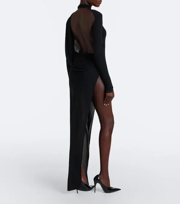Gucci Open-back Crêpe Jersey Maxi Dress