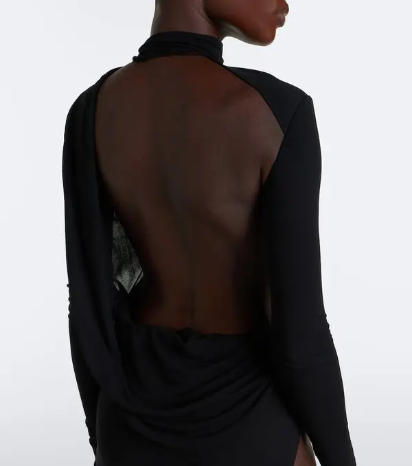 Gucci Open-back Crêpe Jersey Maxi Dress