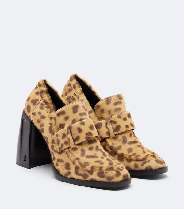 JIMMY CHOO Tylor Leopard-print Calf Hair Loafer Pumps - Multicoloured