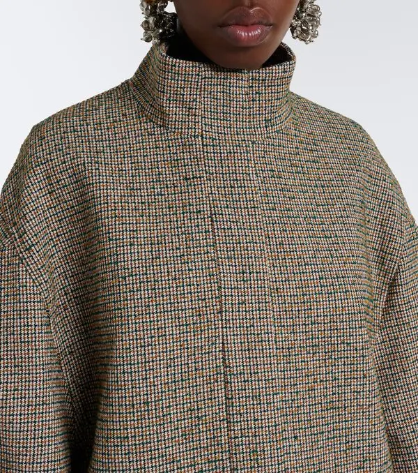 Dries Van Noten Checked Bomber Jacket - Beige
