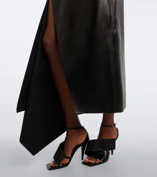 Givenchy Asymmetric Leather Maxi Skirt