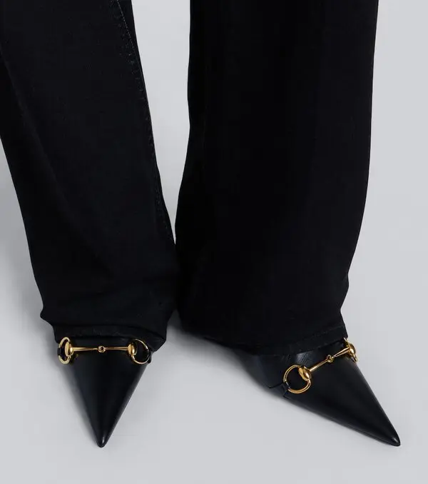 Gucci Donna Horsebit Leather Ankle Boots