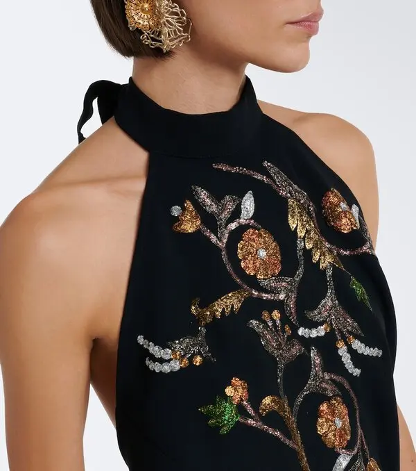 Dries Van Noten Embellished Halterneck Top