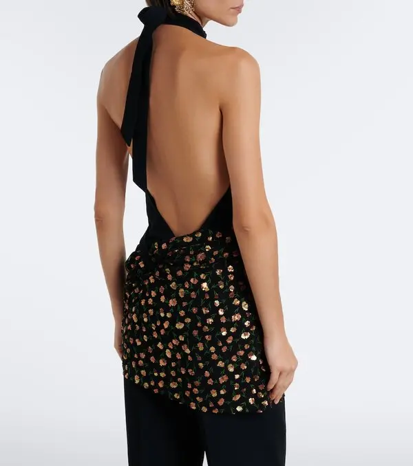 Dries Van Noten Embellished Halterneck Top