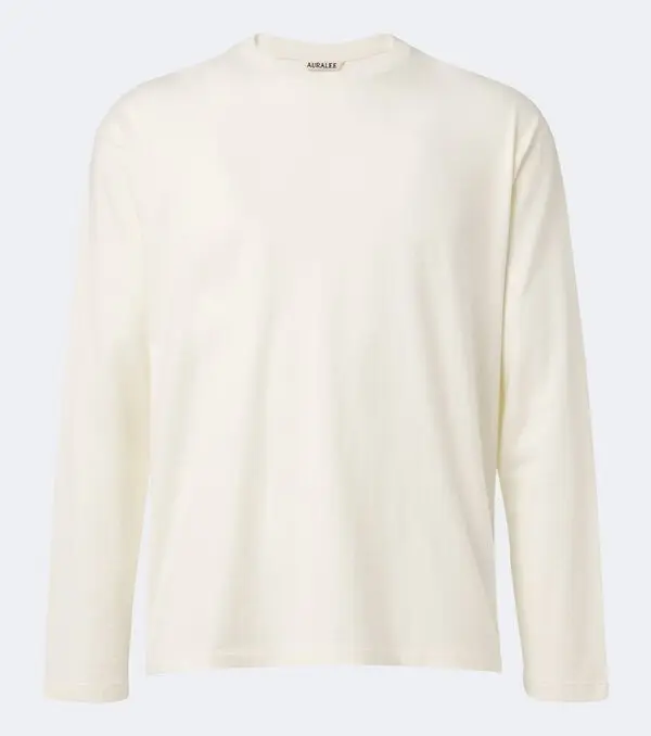 Auralee Cotton And Cashmere Jersey T-shirt