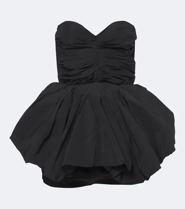 Magda Butrym Draped Wool Bustier Dress - Black
