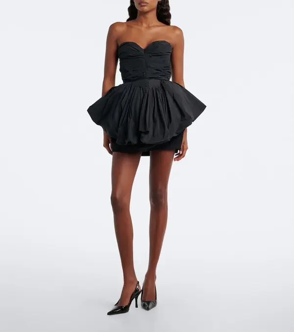 Magda Butrym Draped Wool Bustier Dress