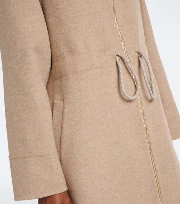 Eleventy Hooded Wool And Cashmere Coat