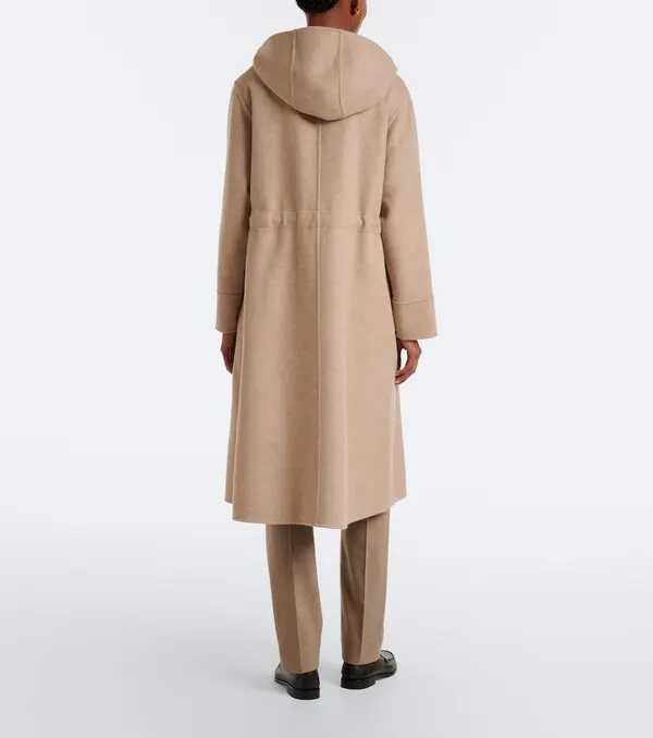Eleventy Hooded Wool And Cashmere Coat