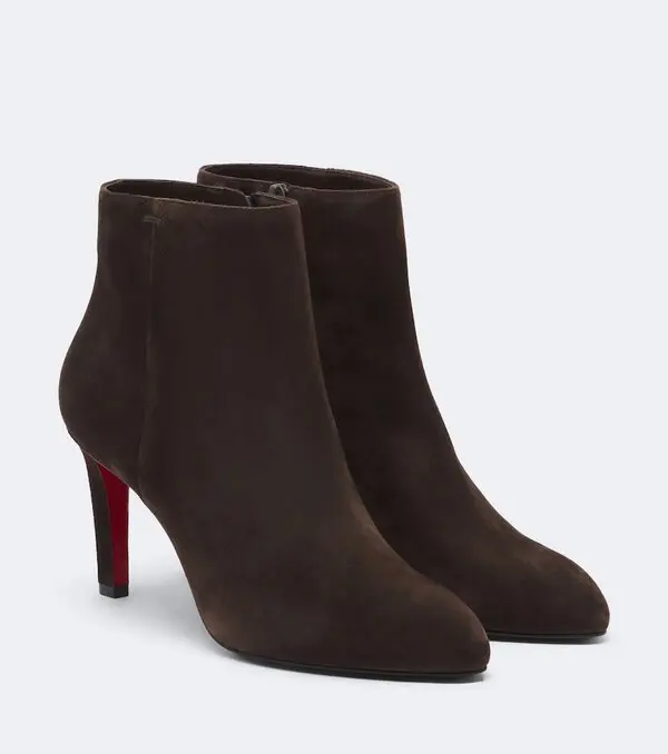 CHRISTIAN LOUBOUTIN Fannylove Suede Ankle Boots - Brown