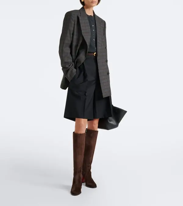 CHRISTIAN LOUBOUTIN Iranina Suede Knee-high Boots