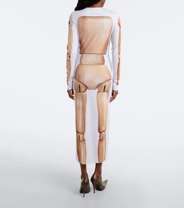 JEAN PAUL GAULTIER Trompe L’œil Jersey Midi Dress