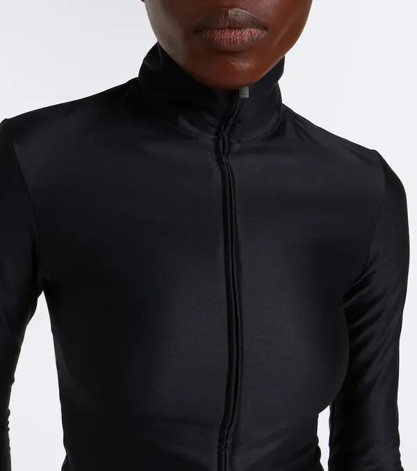 Gucci Silk-blend Zip-up Top