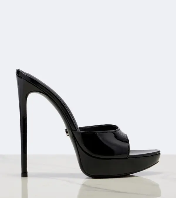 Gucci Julia Patent Leather Platform Sandals