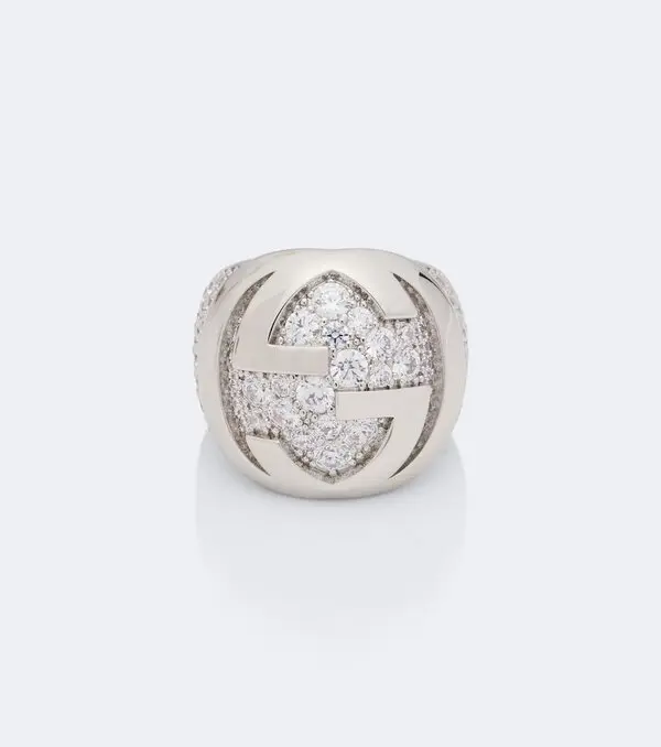 Gucci Interlocking G Embellished Ring