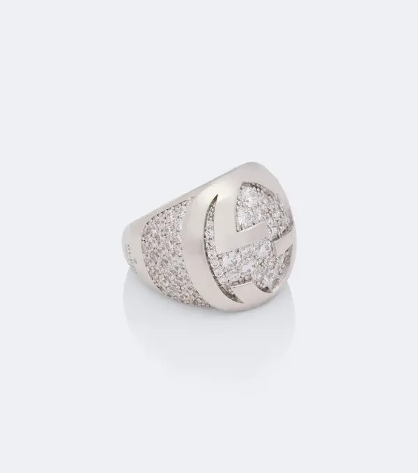 Gucci Interlocking G Embellished Ring