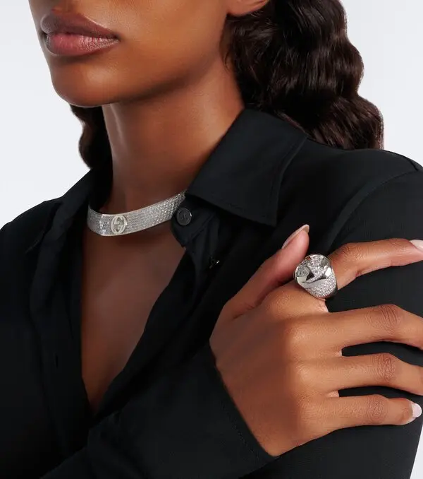 Gucci Interlocking G Embellished Ring