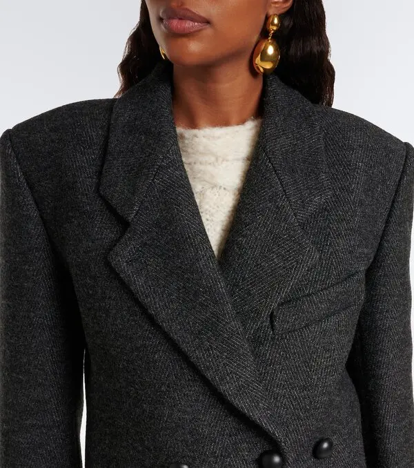 Isabel Marant Étoile Erla Double-breasted Wool And Cotton Coat