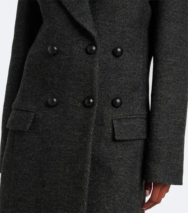 Isabel Marant Étoile Erla Double-breasted Wool And Cotton Coat