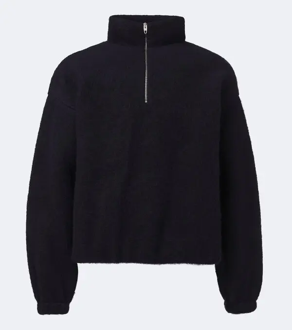 JIL SANDER Wool-blend Half-zip Sweater