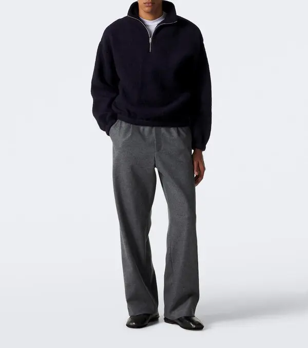JIL SANDER Wool-blend Half-zip Sweater