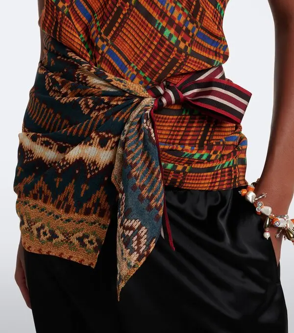 Dries Van Noten Printed Halterneck Top