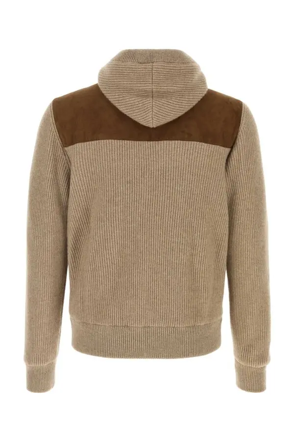 Brunello Cucinelli Two-tone Suede And Cashmere Jacket - Multicolor