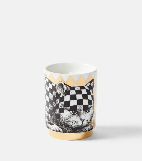 FORNASETTI High Fidelity Porcelain Scented Candle - Black