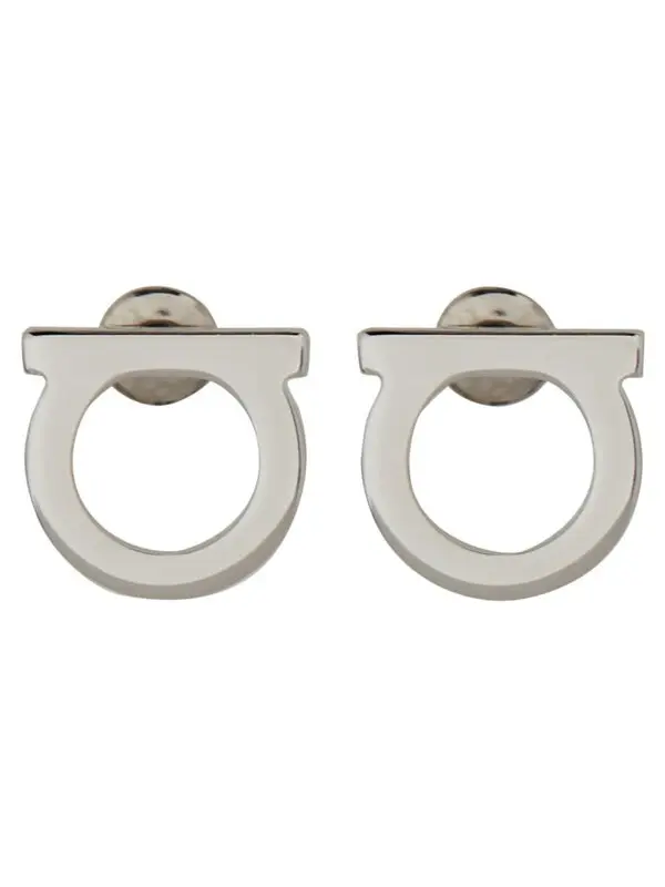 FERRAGAMO Orecchini Gancini - Silver