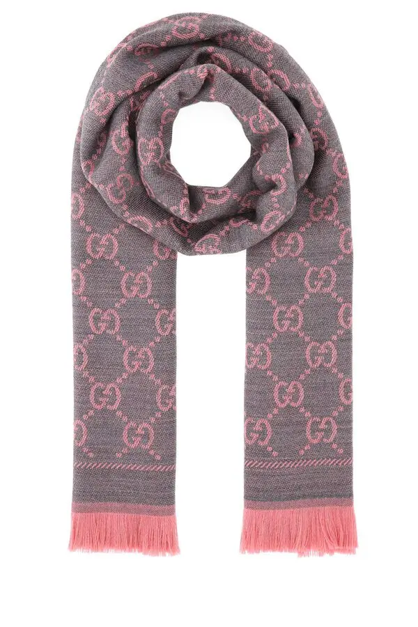 Gucci Embroidered Wool Scarf