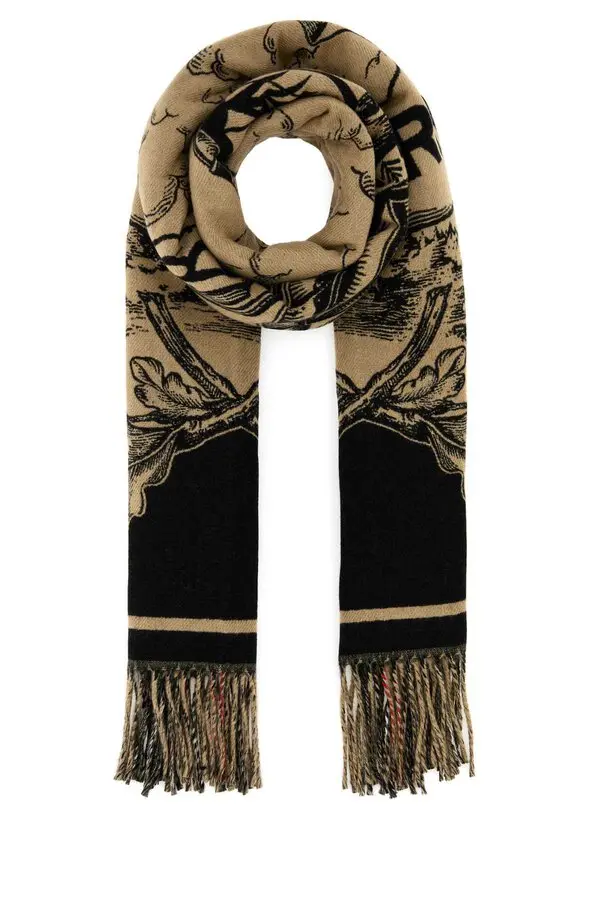 Burberry Embroidered Cashmere Scarf - Multicolor